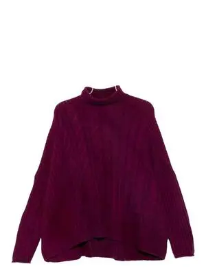 Eric Bompard Cable-knit High-neck Sweater - Red