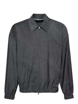 Alexander Wang Checked Zip-up Bomber Jacket - Grey