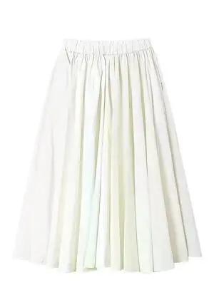 TWINSET Taffeta Midi Skirt - White