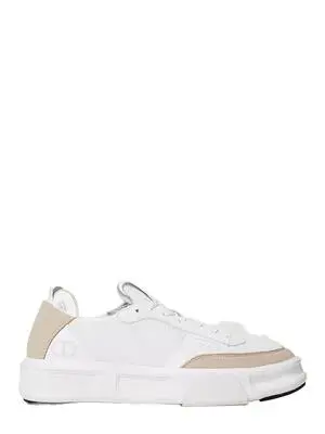 TWINSET Two-toned Leather Sneakers - White