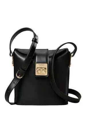 TWINSET Flap-lock Bucket Bag - Black