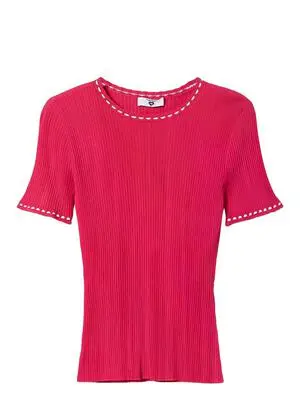 TWINSET Ribbed Knit T-shirt - Pink