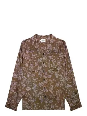 HONOR THE GIFT Rose-print Woven Shirt - Brown