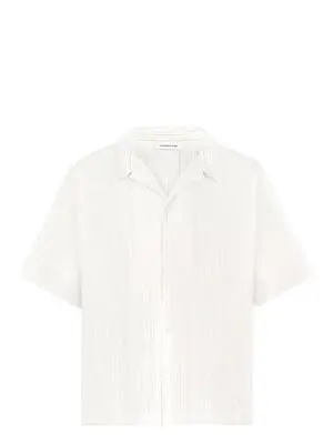 Manière De Voir Pascal Pleated Off Shirt - White