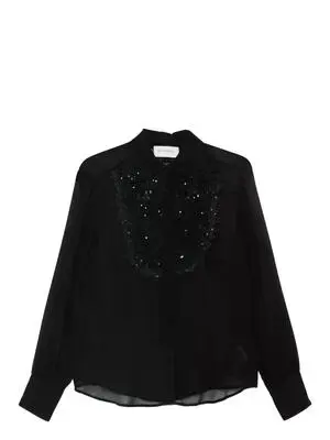 ERMANNO FIRENZE Embellished Blouse - Black