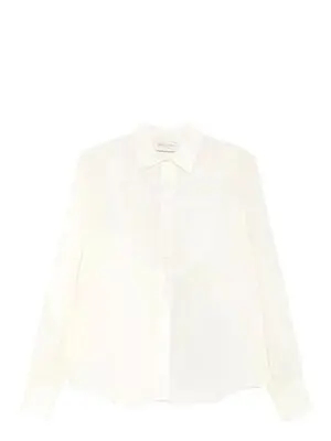 ERMANNO FIRENZE Embroidered-collar Shirt - Neutrals