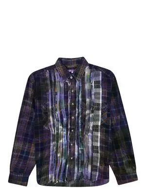 Needles Ribbon-detail Plaid Shirt - Purple