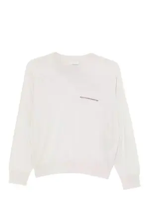 Peserico Embellished Crew-neck Sweater - Neutrals