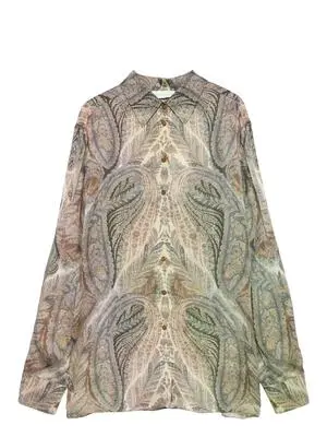 Zimmermann Paisley-print Button-front Shirt - Neutrals