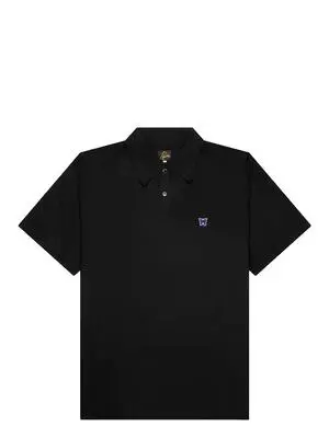 Needles Butterfly Pique Polo Shirt - Black