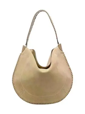 Isabel Marant Oskan Suede Shoulder Bag With Braided Trim - Neutrals