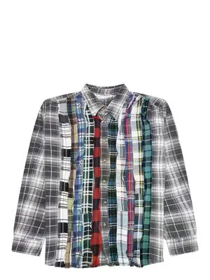 Needles Ribbon-flannel Shirt - Grey
