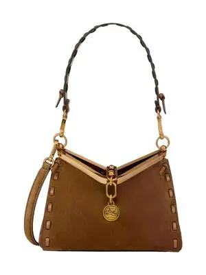 Etro Vela Suede Shoulder Bag - Brown