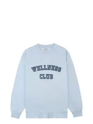 SPORTY & RICH Graphic-print Crew-neck Sweatshirt - Blue