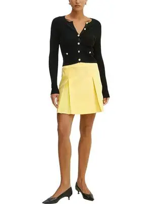 Liu Jo Pleated A-line Skirt - Yellow