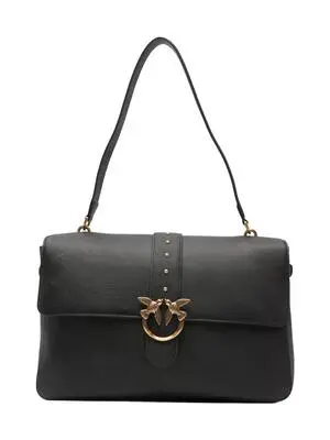 Pinko Love One Leather Shoulder Bag - Black
