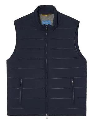 Robert Talbott Driver Quilted Vest Navy