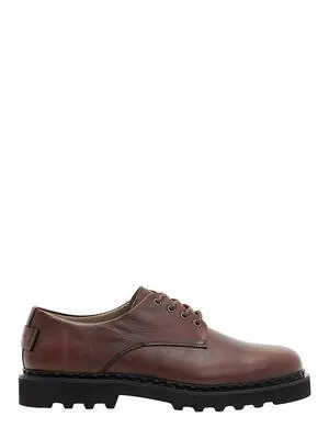 ALLSAINTS Skiff Leather Derby Shoe - Chestnut Brown