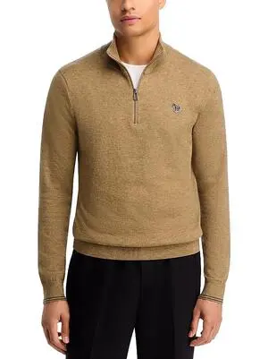 Paul Smith Quarter Zip Sweater - Camel