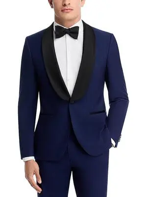 BOSS Slim Fit Shawl Collar Tuxedo Jacket - Bright Blue