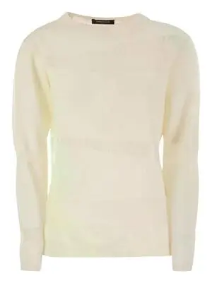 Fabiana Filippi Long-sleeved Sweater With Diagonal Inserts - Neutrals