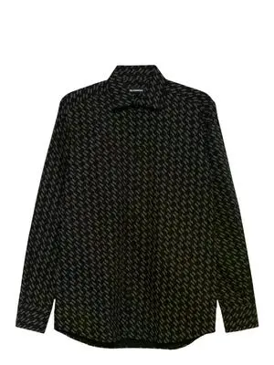 Karl Lagerfeld Patterned Cotton Shirt - Black