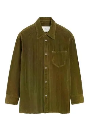 Ami Cotton Corduroy Shirt Jacket - Green