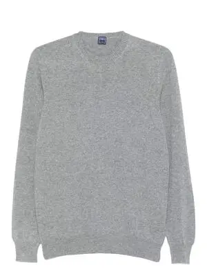 Fedeli Round-neck Cashmere Sweater - Grey