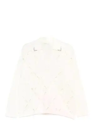 Liu Jo Cut-out Detail Knitted Sweater - White