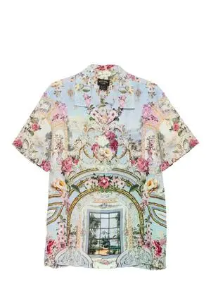 Camilla Floral Baroque-print Shirt - Blue