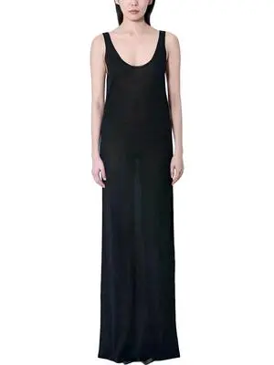 Saint Laurent Sleeveless Maxi Dress - Black