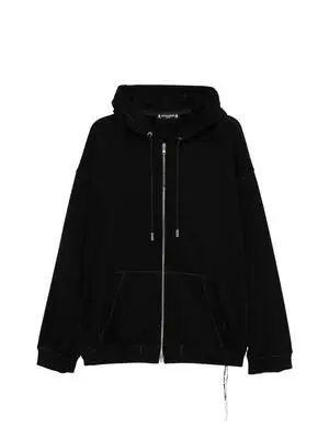 MASTERMIND WORLD Logo-embroidered Zip-up Hoodie - Black