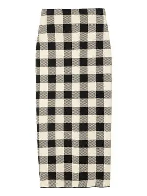 Posse Pippa Checked Jacquard-knit Maxi Skirt - Multi
