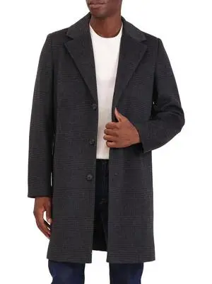 Bagatelle Houndstooth Topcoat - Charcoal Houndstooth