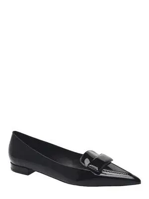 STUART WEITZMAN Sovinnie Patent Loafer Flat Black