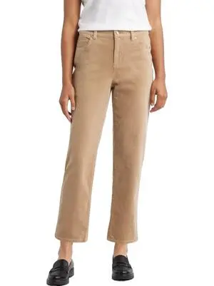 EILEEN FISHER Stretch Organic Cotton Straight Corduroy Pants