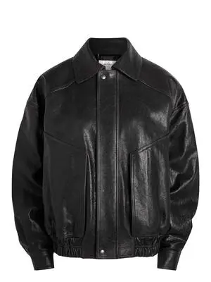Saint Laurent Panelled Leather Jacket - Black Other