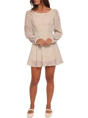 PETAL & PUP Kyra Long Sleeve Minidress - Stripe