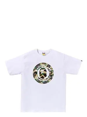 A BATHING APE 1st Camo Busy Works Tee Shirt White/yellow