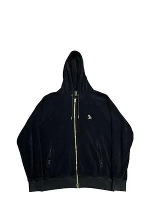 OVO Essentials Terry Cloth Zip Up Hoodie - Black