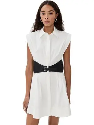 Simkhai Adler Belted Mini Dress - White