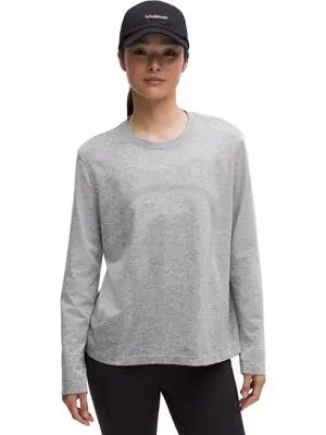 Lululemon Relaxed Long-sleeve Shirt - Slate/white