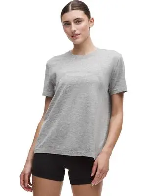Lululemon Swiftly Relaxed Short-sleeve Shirt - Slate/white