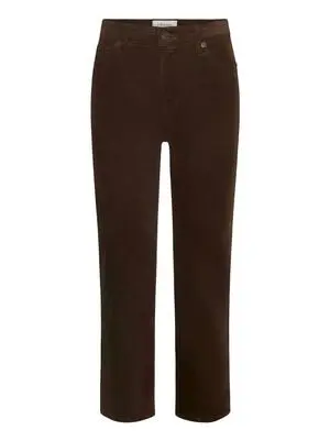 FRAME Straight Leg Corduroy Trousers - Brown