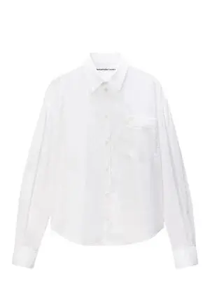 Alexander Wang Slashed-Sleeve Shirt 100 White