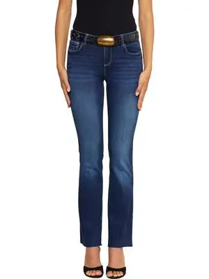 L'Agence Sneeki Low-rise Straight-leg Jean - Multicolor