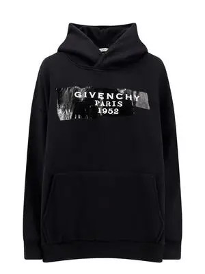 Givenchy Cotton Hooded Sweatshirt - Black