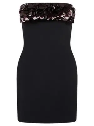 David Koma Strapless Mini Dress - Black