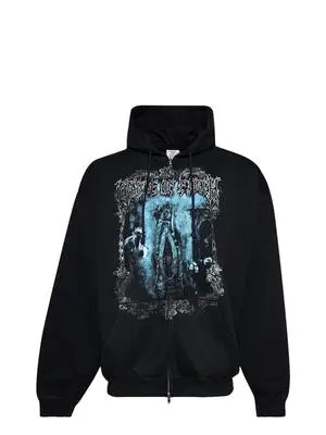 Vetements Oversized Zip-up Hoodie - Black