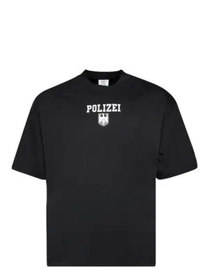 Vetements Polizei Regular Tee Washed - Black